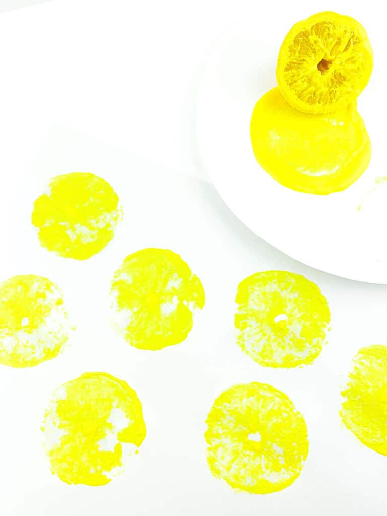 Summer Lemon Printing For Toddlers [5 Simple Steps]