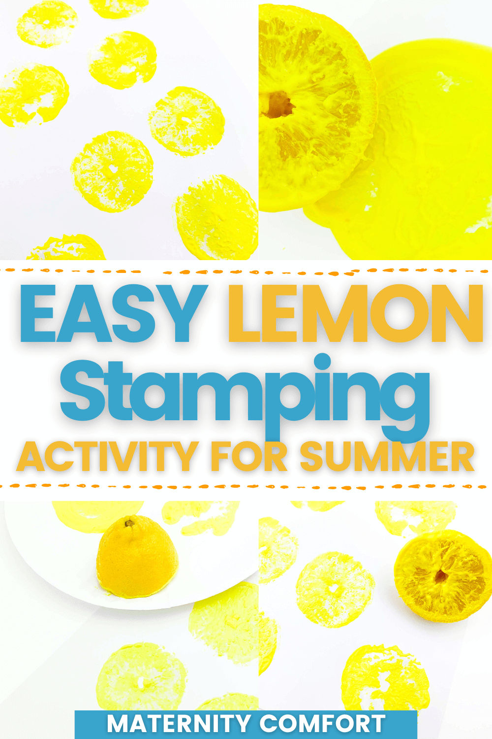 Summer Lemon Printing For Toddlers [5 Simple Steps]