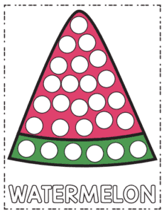 Free Summer Do A Dot Printables For Toddlers