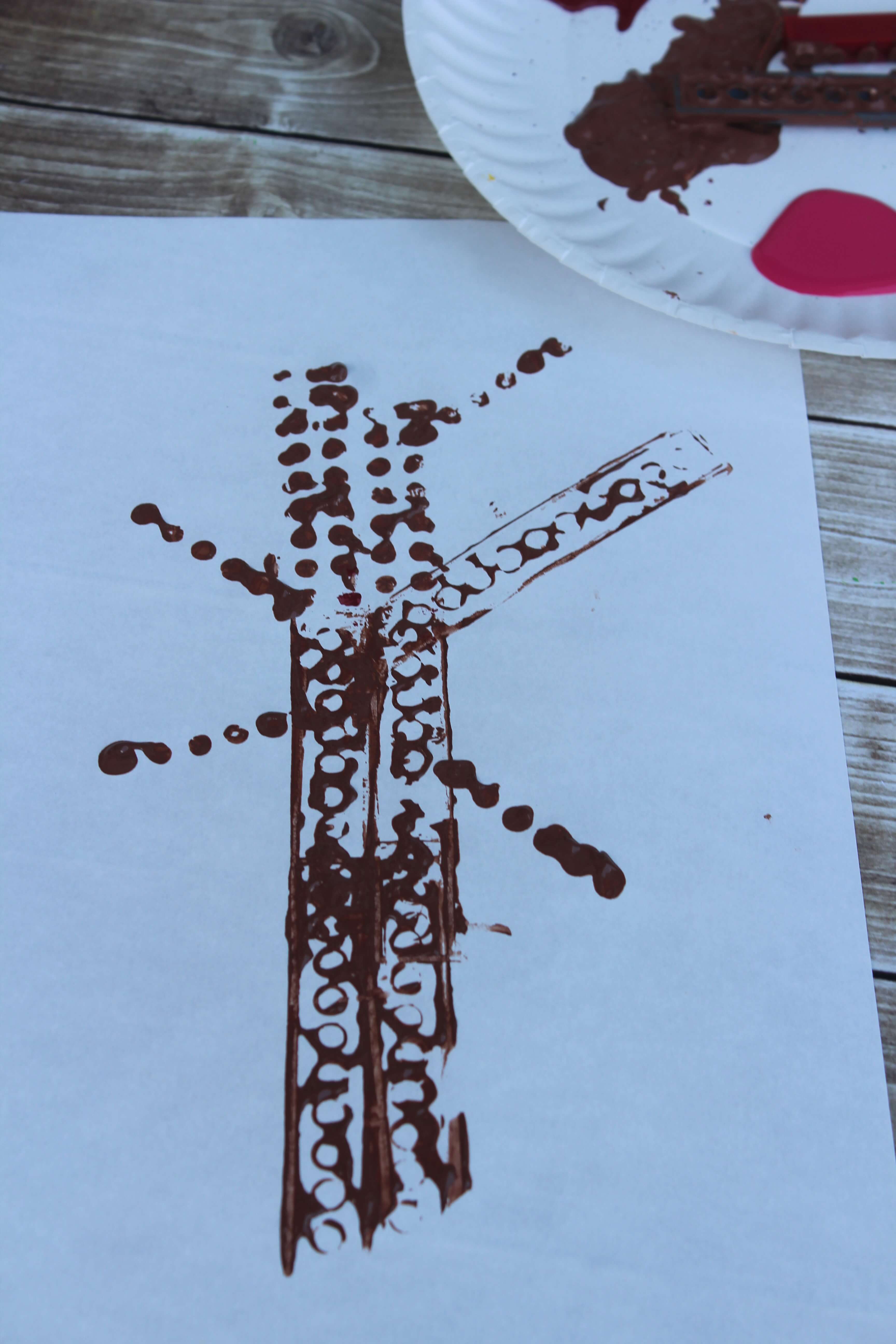 Easy Toddler Lego Stamped Fall Tree Craft [2021]