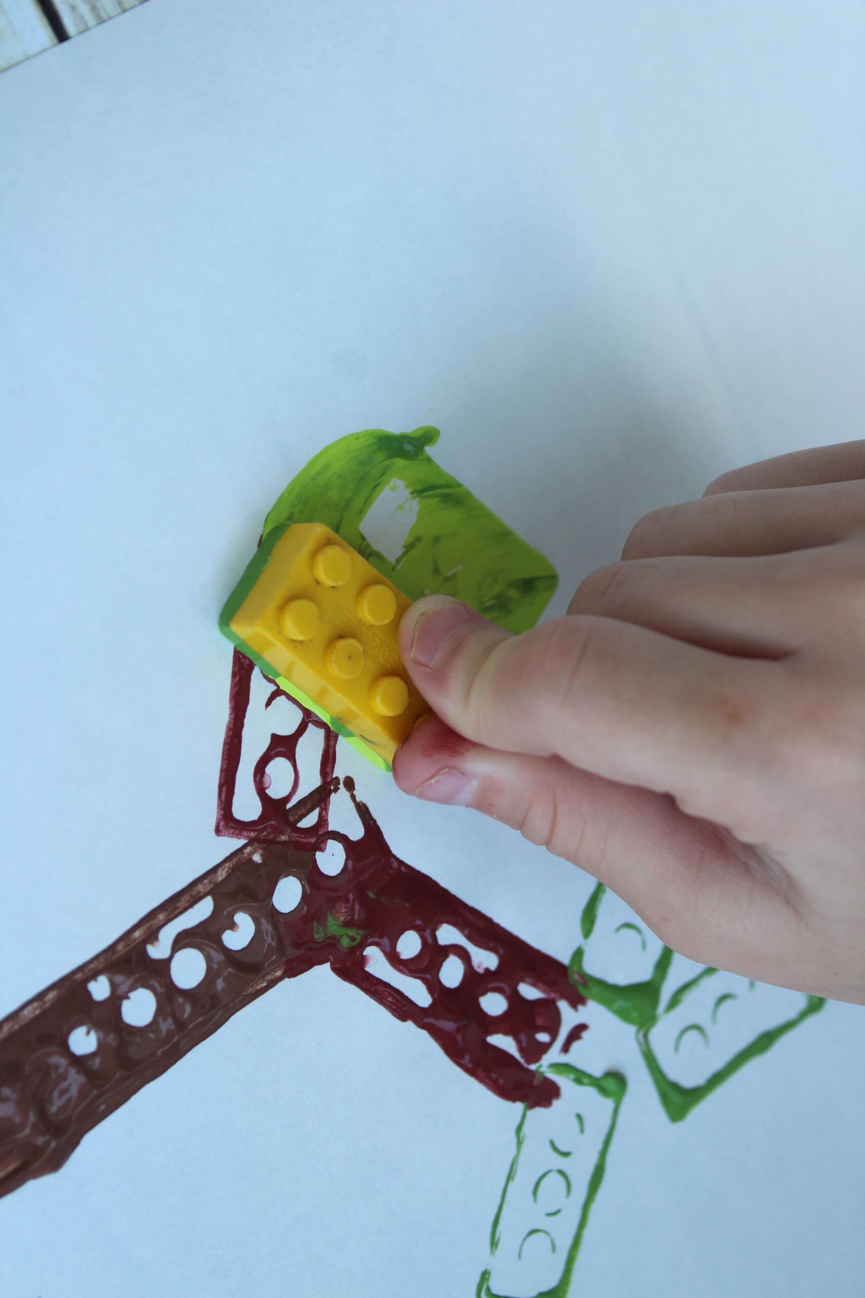 Easy Toddler Lego Stamped Fall Tree Craft [2021]