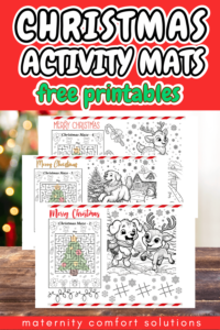 3 Adorable Christmas Activity Placemats For Kids » Maternity Comfort ...
