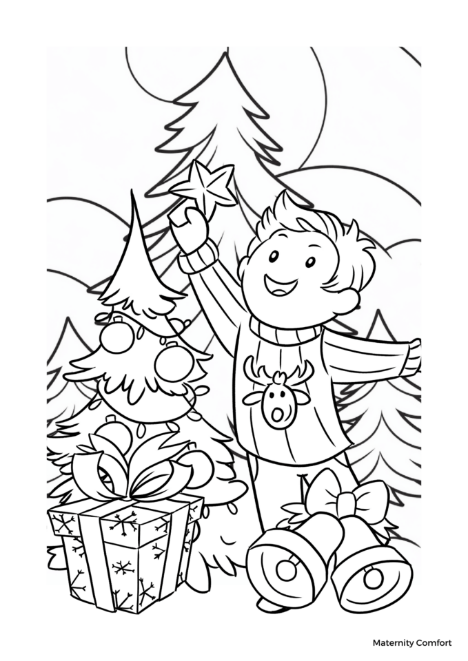 10 Christmas Coloring Pages For Kids [Free Printables]