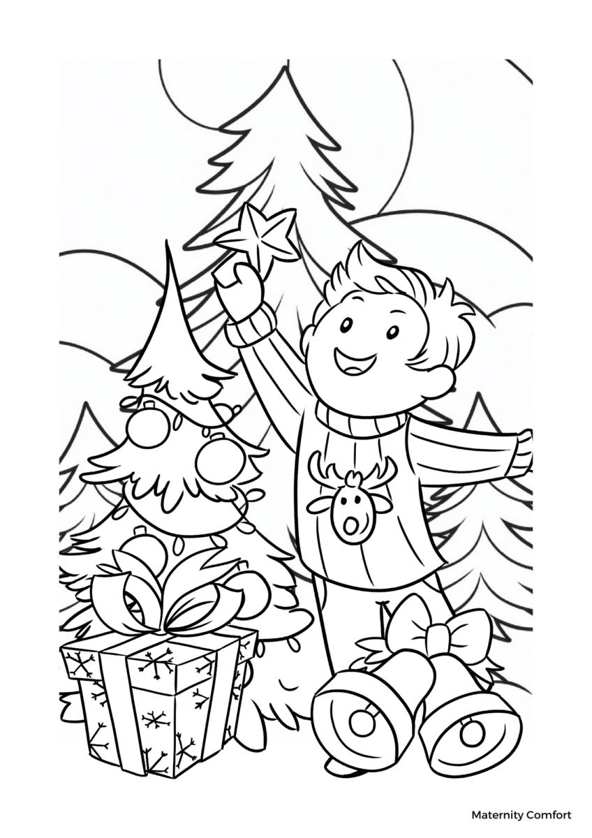 10 Christmas Coloring Pages For Kids [Free Printables]