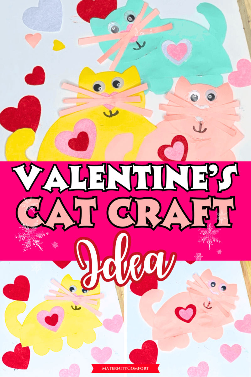 Easy Valentine Cat Craft For Kids