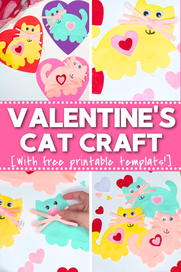 Easy Valentine Cat Craft For Kids